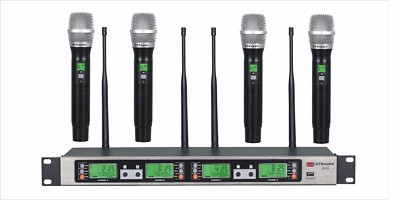 GTD 4x100 Channel UHF Wireless Handheld Microphone Mic System 500 Mhz ...