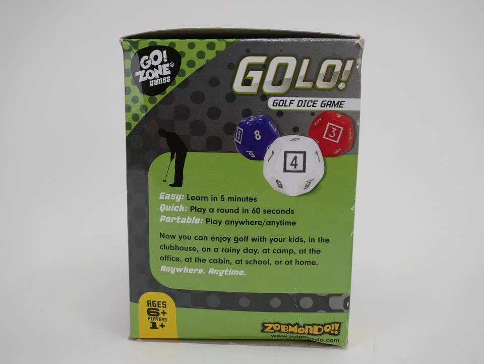 Zobmondo!! GOLO Golf Dice Game for Golfers, Families, and Kids - No ...
