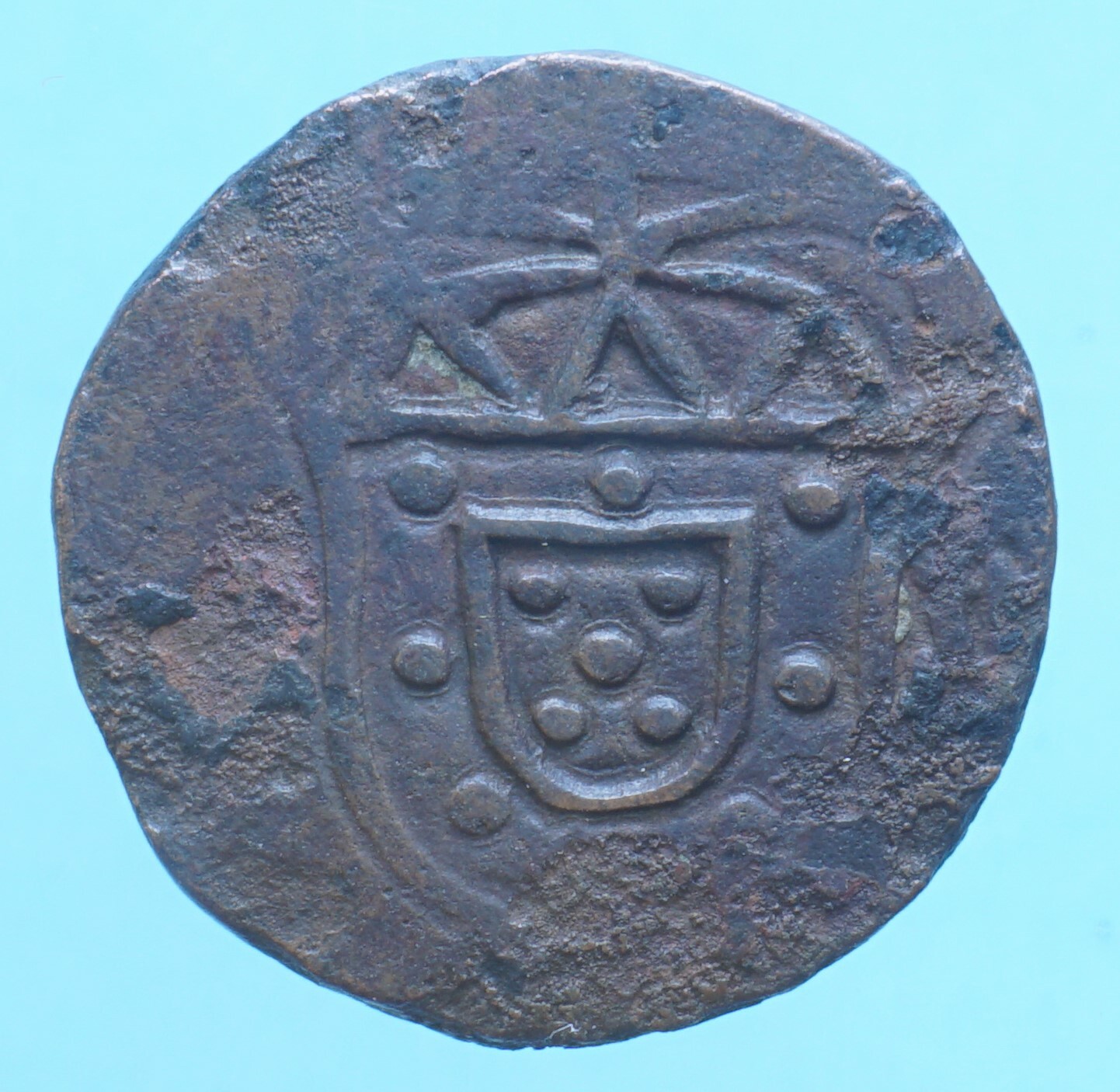 INDIA PORTOGHESE DIU ATIA 1768 MONETE DA COLLEZIONE RAME COPPER COIN ...
