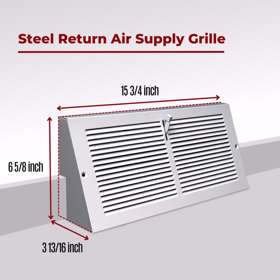 Steel Triangular Baseboard Return Air Supply Grille with Damper | Air ...