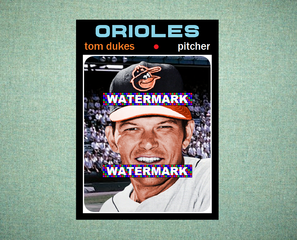 Tom Dukes Baltimore Orioles 1971 Style Custom Baseball Art Card | eBay