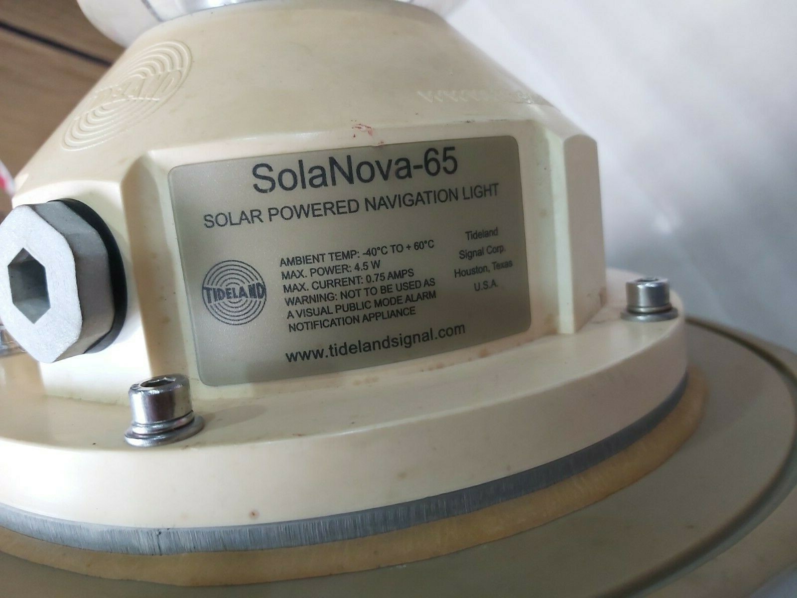 TIDELAND SOLANOVA-65 SOLAR POWERD NAVIGATION LIGHT | eBay