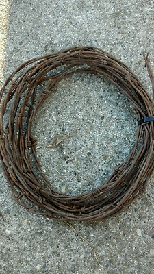Vintage Barb Wire Rusty Western Art 20 FEET This is real Barb wire very ...