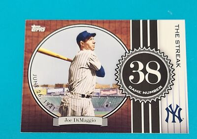 2007 Topps Joe DiMaggio: The Streak #JD38 Joe DiMaggio Yankees BASEBALL ...