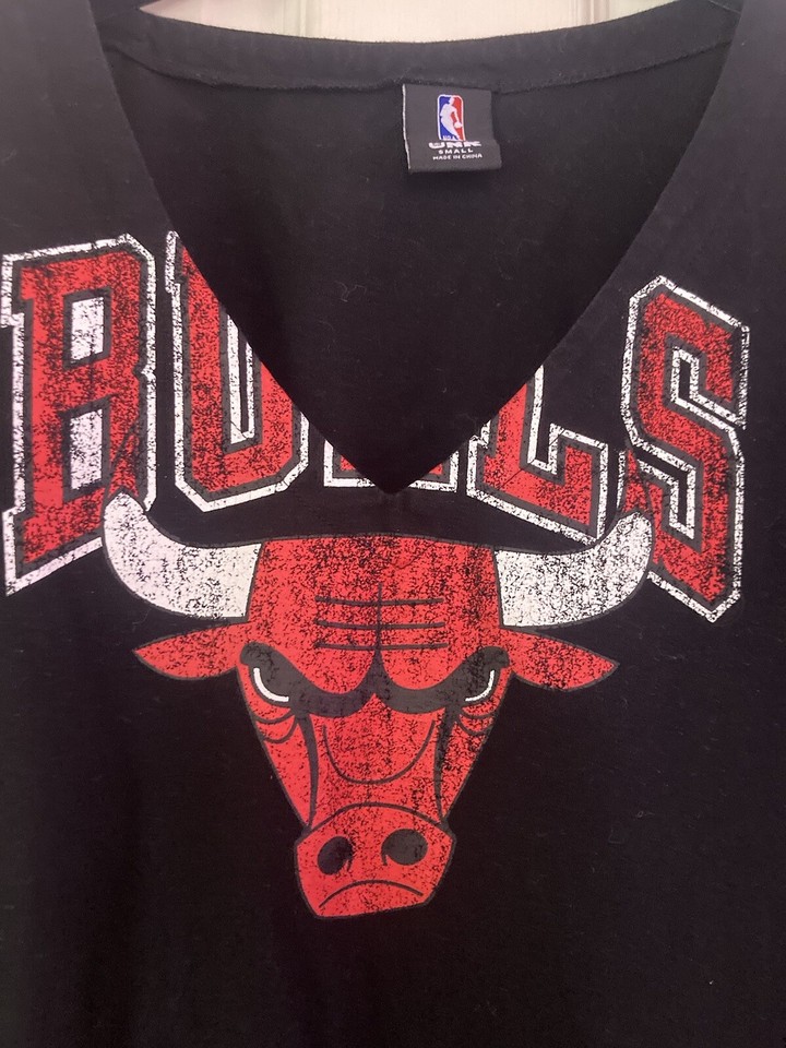 NBA Chicago Bulls Black Bodycon V Neck Dress Size Small - Sports ...