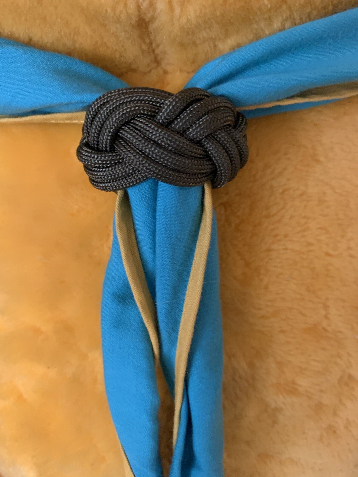 Olive Drab Neckerchief Slide Woggle Turks Head knot Paracord Handmade ...