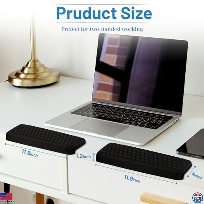 L-Shaped Desk Edge Cushion,2-Piece Keyboard Wrist Rest,Computer ...