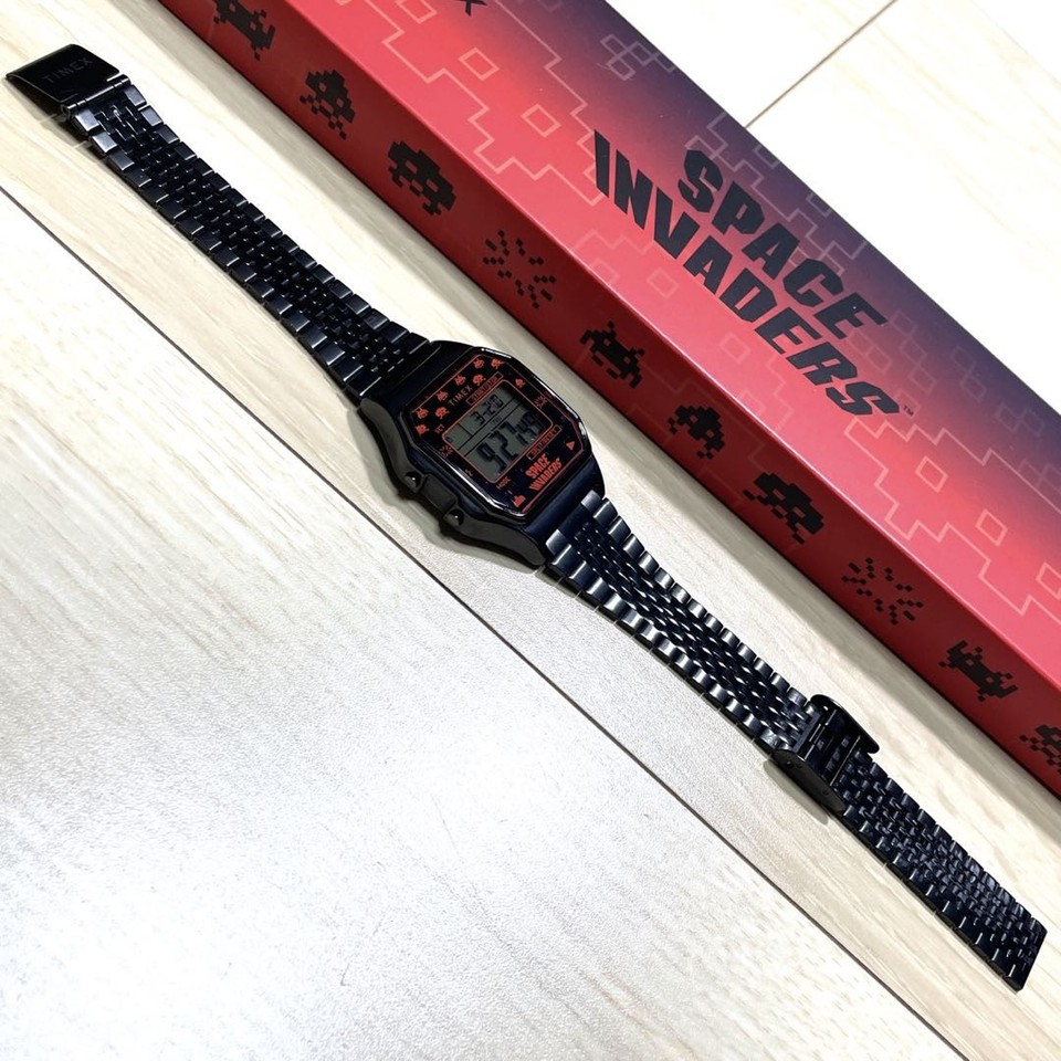Timex Digital Quartz Men Indiglo Space Invaders Watch Vintage 702165145 | eBay