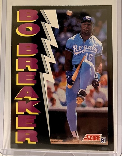 BO JACKSON KANSAS CITY ROYALS 1991 SCORE BASEBALL BO BREAKER CARD #773 ...