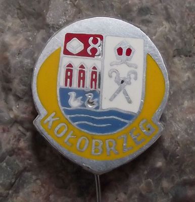 Kolobrzeg Kolberg Polish Poland Heraldic Crest Shield Coat of Arms Pin ...