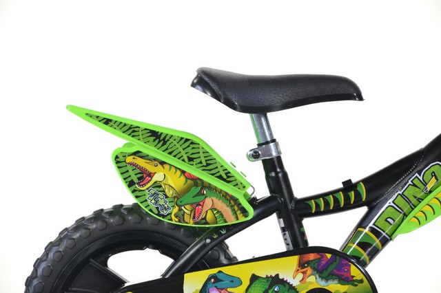 Dino Bikes Kids' Bicycle Dinosaur Green 12" With Stabliliser Brake ...