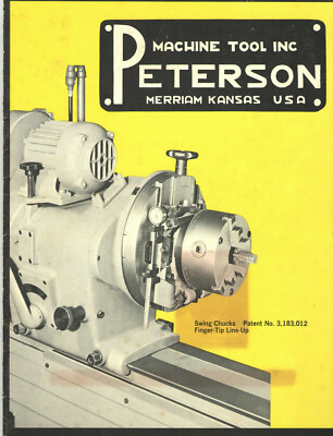 VINTAGE 1960s PETERSON MACHINE TOOL CATALOG! MERRIAM, KS! FOR THE AUTO ...