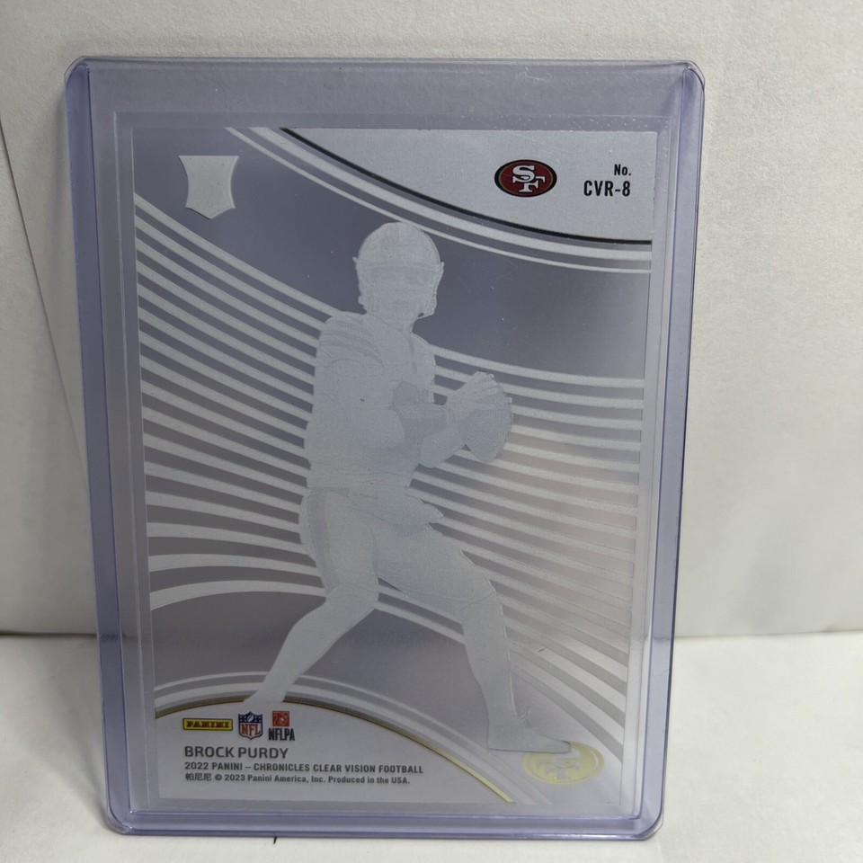 Brock Purdy Rookie 2022 Panini Chronicles Clear Vision CVR-8 Rookie ...