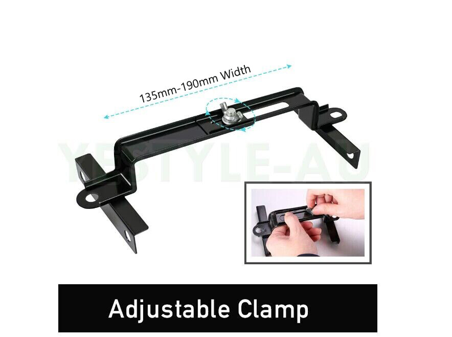 Universal Metal Car Battery Tray Adjustable Hold Down Clamp Bracket Kit ...