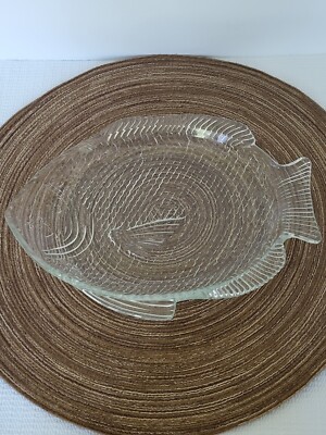 Vintage (RARE FIND) Glassfish Plates with Fish Scale Design Set of 4 | eBay