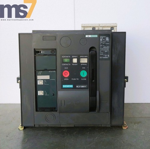 SIEMENS WLII 1250H INTEGRATED CIRCUIT BREAKER 1250 AMPS 3WL1212-4BB34 ...