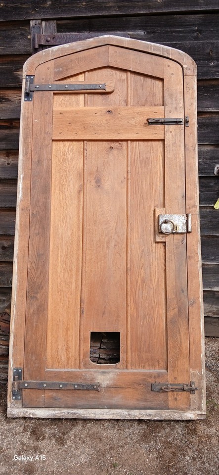 Reclaimed External Solid oak front door and frame (Very Heavy) | eBay UK
