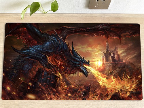 MTG Fire Dragon Table Playmat TCG CCG Trading Card Game Mat Mouse Pad ...