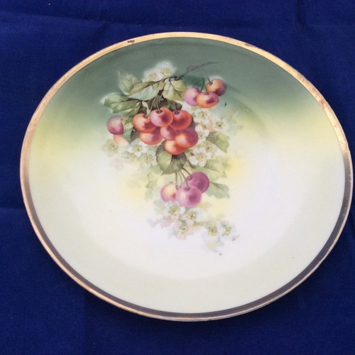 Vintage Three Crowns China company Cherry Fruit Round Plate Germany ...