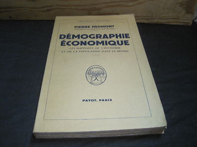 Pierre FROMONT: Démographie économique | eBay