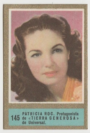 Patricia Roc 1952 Fernando Fuentes Tobacco Card #145 Fedora Film Star ...