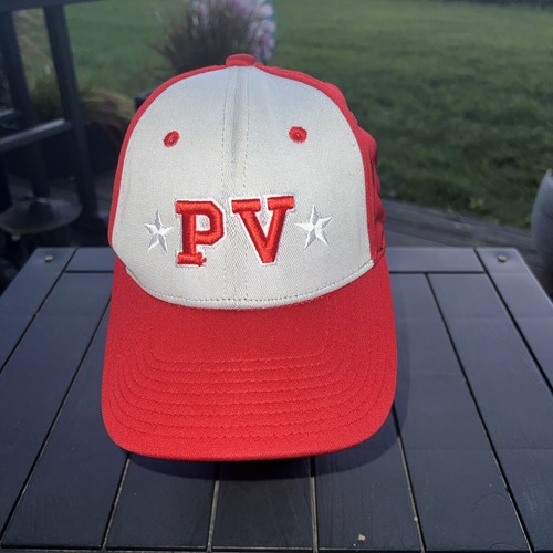 PV w 2 Stars Red White Gray Hat Cap Stretch Band Size S/M OC Sports ...