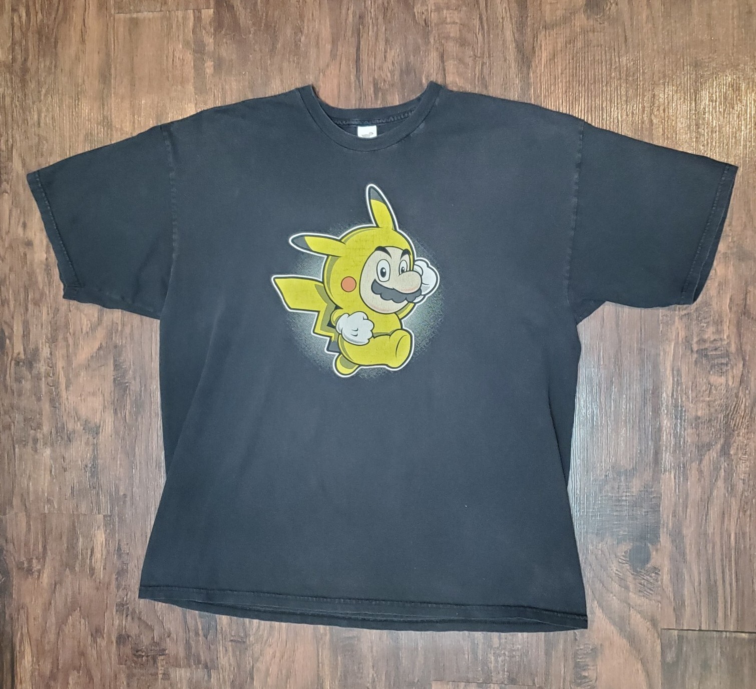 Super Mario Bros. Pikachu Pokemon Mashup Shirt Mens S… - Gem