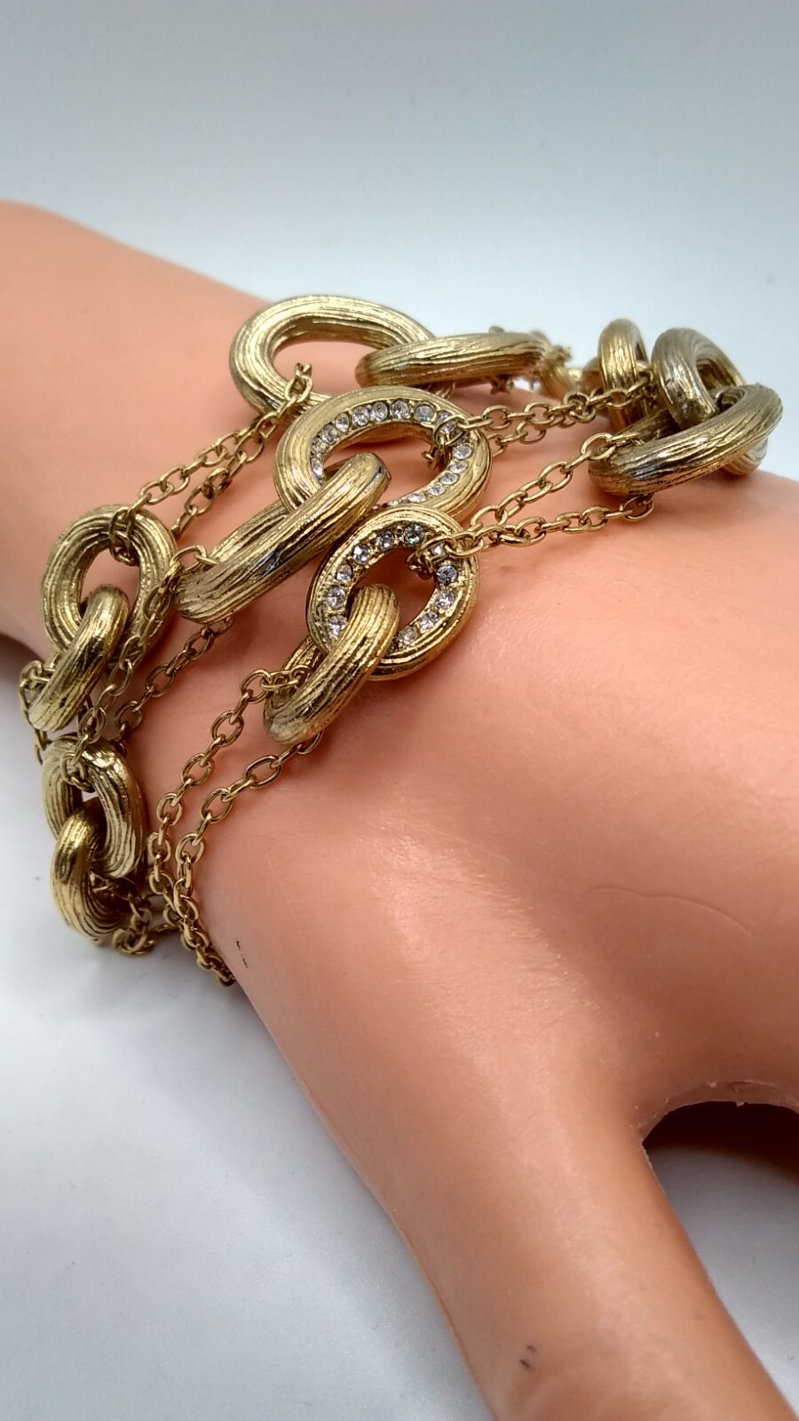 Emma Skye DSMK Gold Tone Stainless Steel Crystal Pave… - Gem