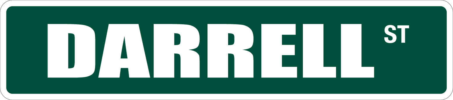 *Aluminum* Darrell 4" x 18" Metal Novelty Street Sign SS 1084 | eBay