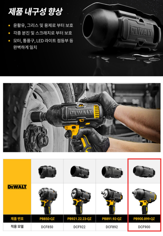 DEWALT PB900.899-QZ Protective Boot Fits DCF900 | eBay