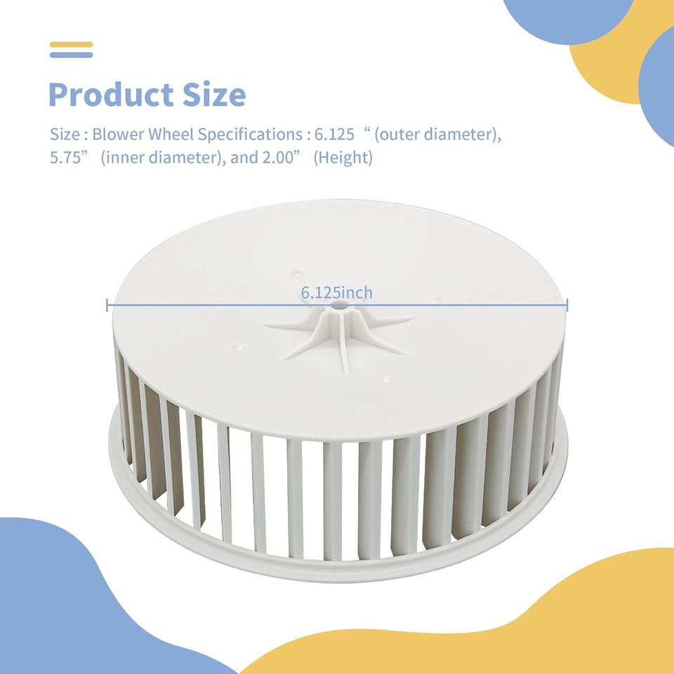 5901A000 Bathroom Fan Blower Wheel Ventilation Fans Replacement Parts ...