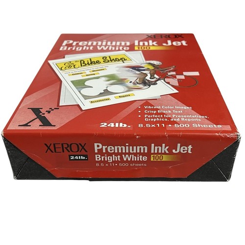 Xerox Premium Ink Jet Inkjet Copier Paper 24LB 100 brightness 500 ...