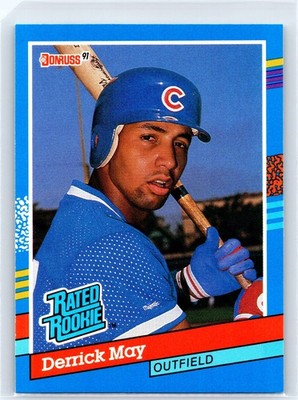 DERRICK MAY 1991 Donruss Rated Rookie Chicago Cubs Baseball Card #36 | eBay