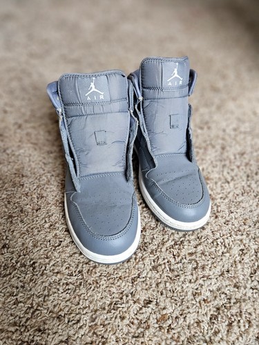 Nike Air Jordan 1 Mid Cool Grey White Youth Size 7 New Soles Need Laces ...