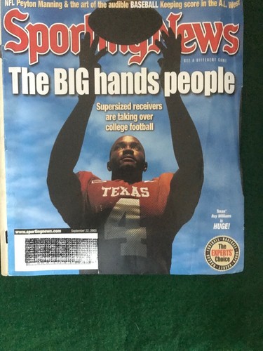 Sporting News COVER ONLY September 22, 2003 features TX's Roy Williams ...