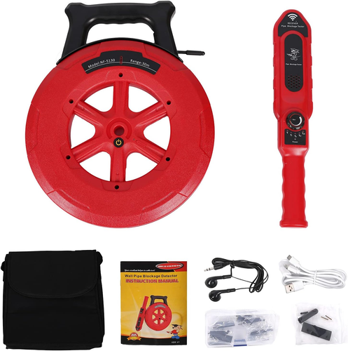 Pipe Blockage Detector Locators-Sensor - Water Pipe Wall Scanner 30M ...