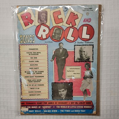 Rock & Roll Songs Magazine January 1964 Popular Music Lyrics Vintage ...