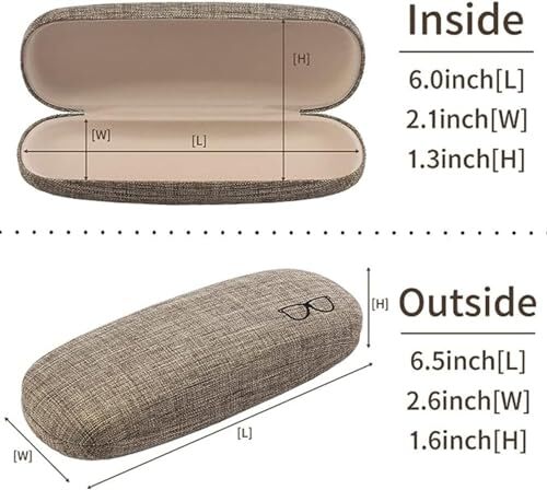 Eyeglasses Case,(6 Piece) Unisex Hard Shell Eyeglasses Cases Protective ...