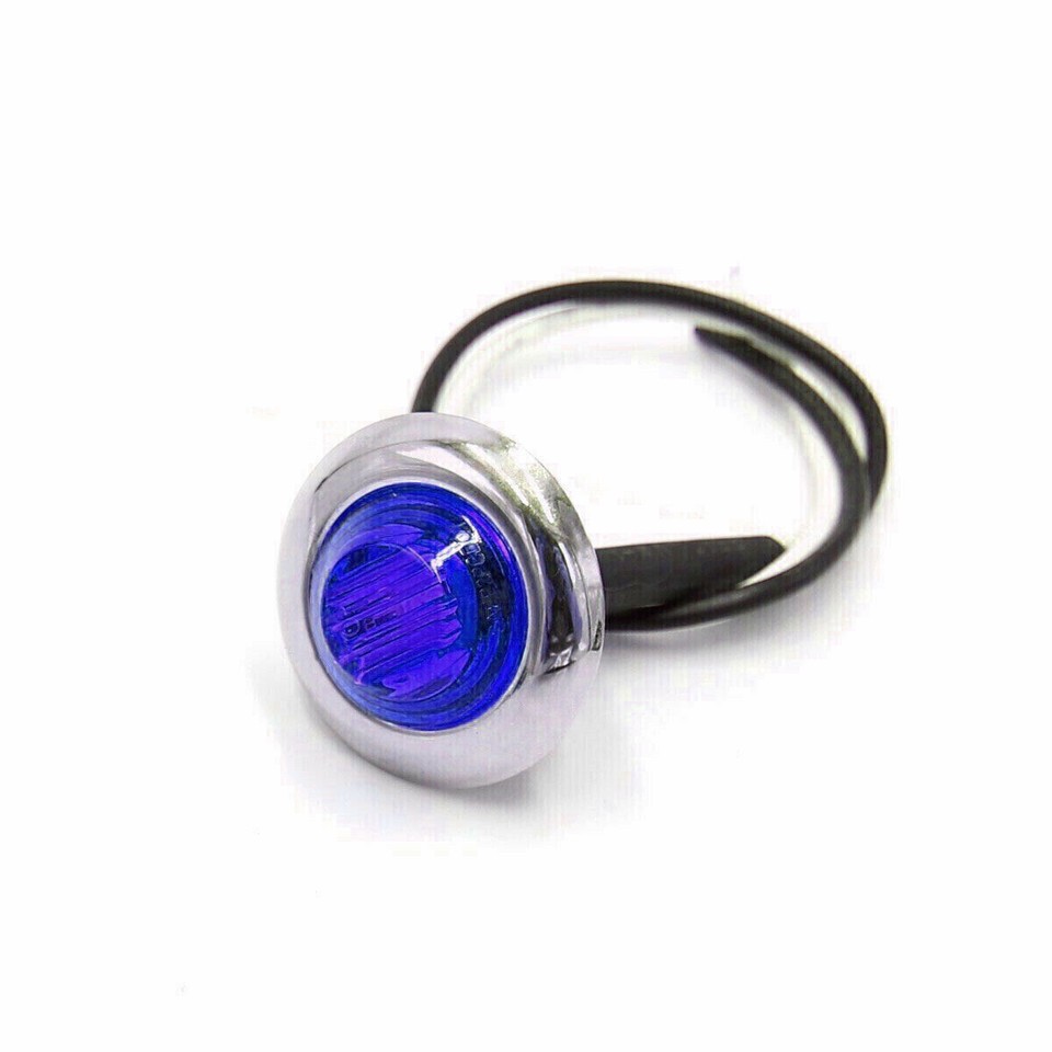 12V-24V 3/4" 3LED Small Round Side Marker Light Truck Trailer RV Car ...