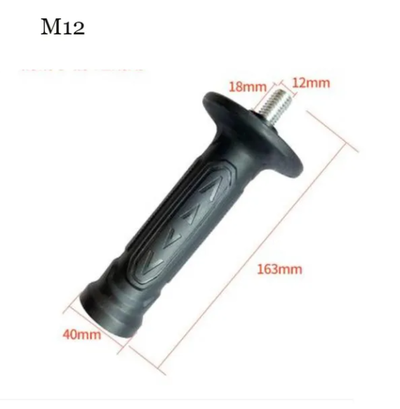 1pc M12 M8 M10 M14 Thread Auxiliary Side Handle Black For Angle Grinder ...