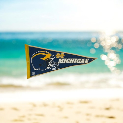 Vintage University Of Michigan Felt Pennant Banner Flag NCAA WinCraft ...