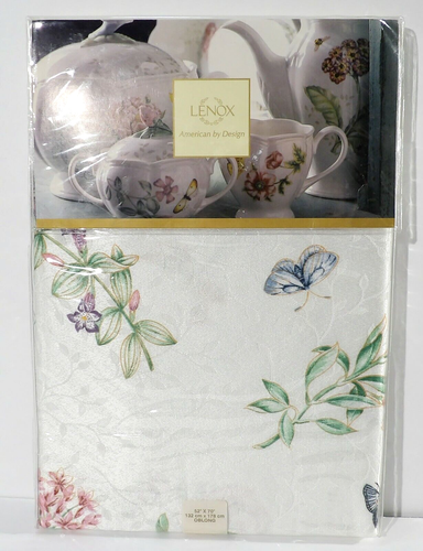 Lenox Butterfly Meadow Tablecloth 52" x 70" Oblong 54% Cotton/46% ...