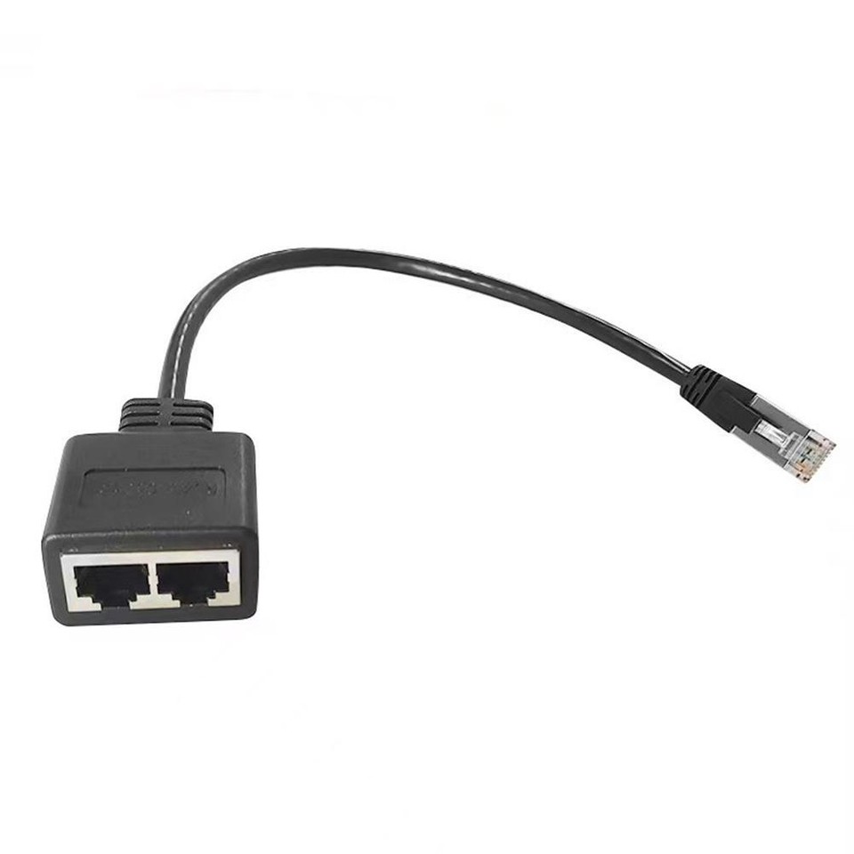 🔥Ethernet Splitter RJ45 1 Male to 2 Female LAN Ethernet Cable Splitters ...