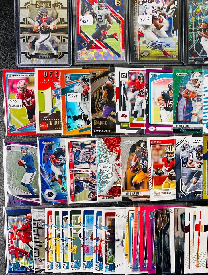 HUGE Football CARD LOT! Jersey AUTO RC SP PRIZM Patrick Mahomes, Tom ...
