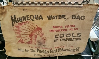 Antique Radiator Flax Minnequa Water Bag Pueblo Tent & Awning Co Made ...