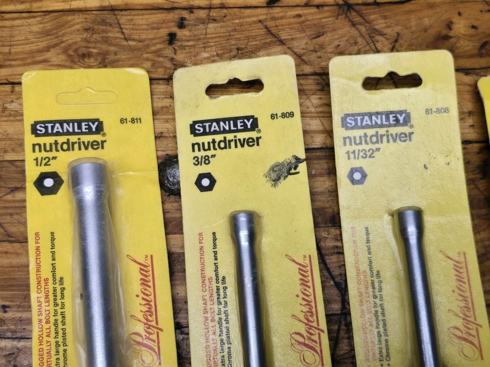 Vintage NOS Stanley Professional 5 Piece Nut Driver Set USA NEW | eBay
