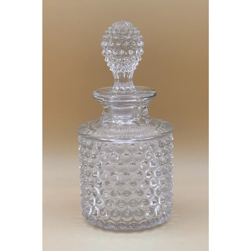 Vintage Duncan & Miller Hobnail Glass Decanter Clear Bottle W/ Stopper ...