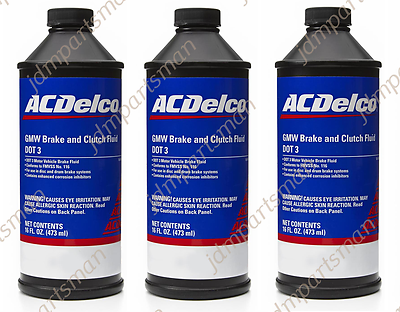 GENUINE ACDelco Dot 3 Brake & Clutch Fluid 10-4110 (16oz. Bottle ...