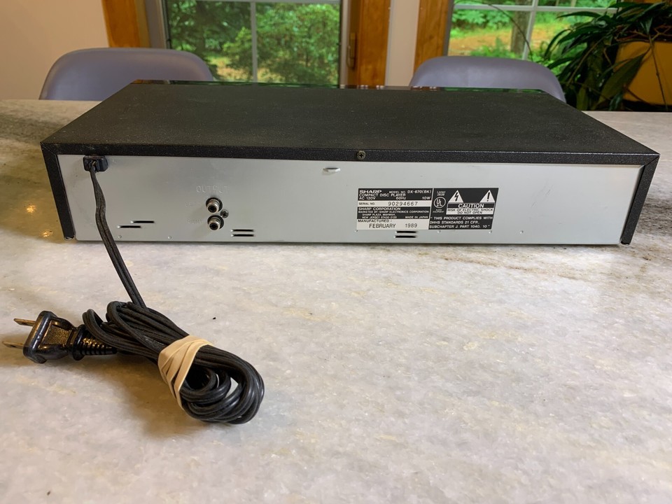 RARE Vintage 1980s 80s Single One 1 Tray Disc CD Player Sharp DX-670 ...