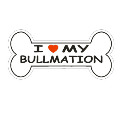 5" love my bullmation dog bone bumper sticker decal usa made | eBay